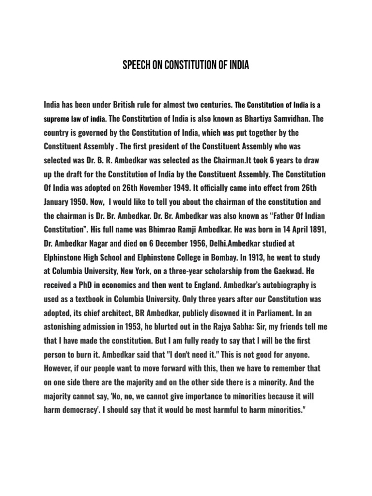 Constitution of India | PDF