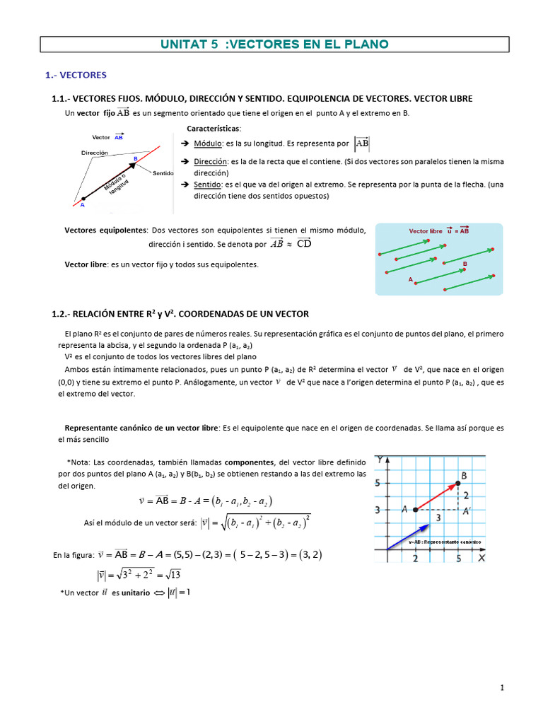 VECTORES | PDF | Vector Euclidiano | Euclides