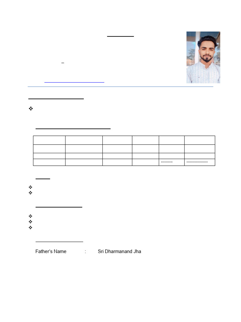 Anuj Kumar Jha S Resume Skills Experience Pdf