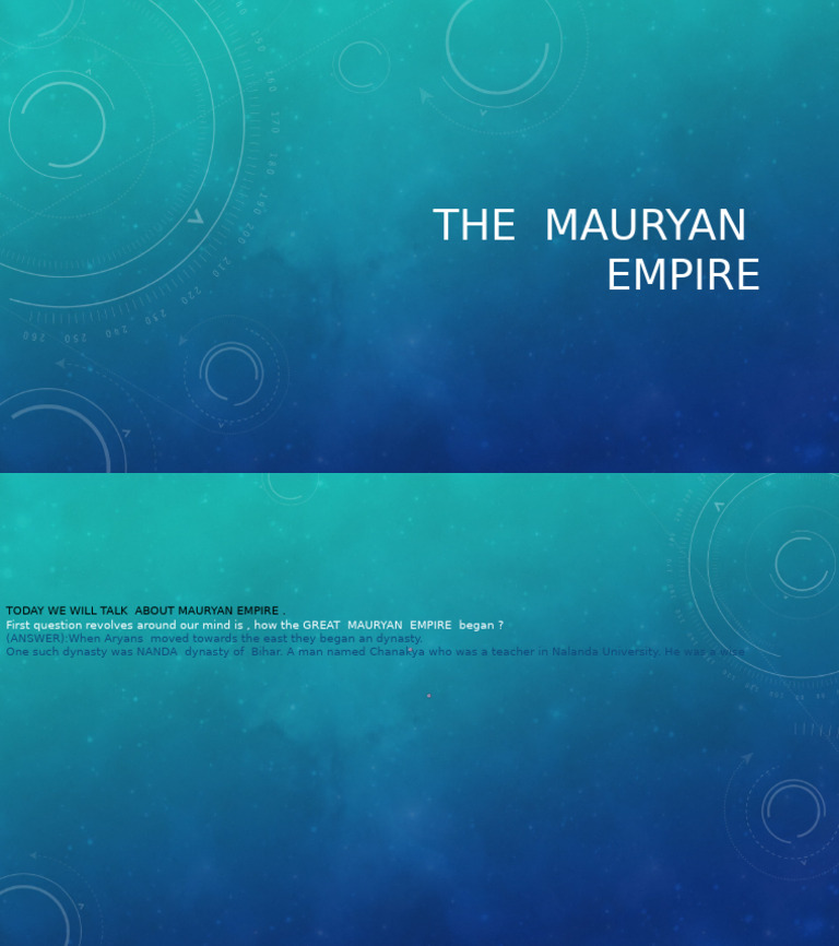 Overview of the Mauryan Empire | PDF
