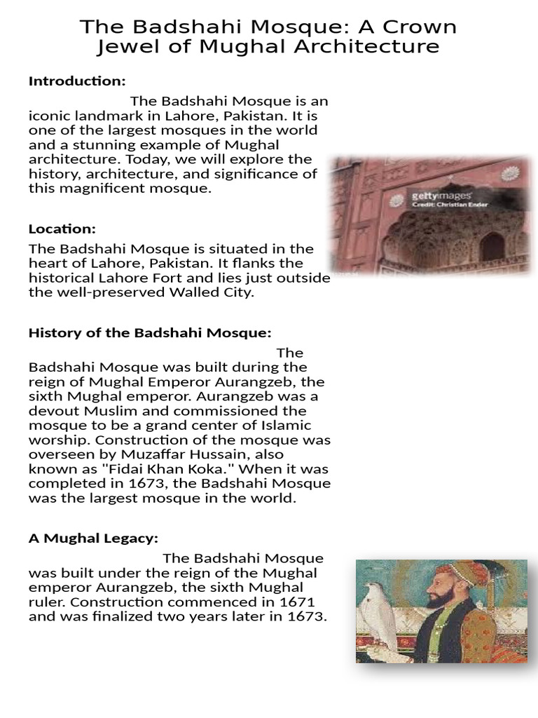 Architecture in Pakistan Assignment 3 | PDF | Mosque