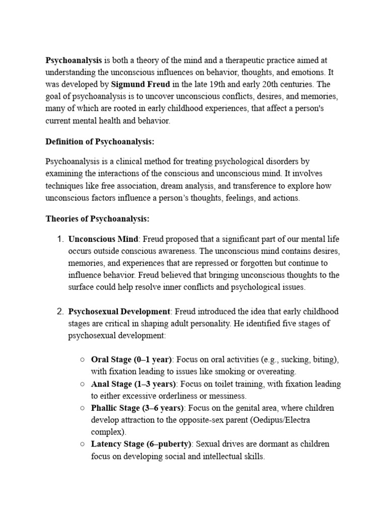 Psychoanalysis | PDF | Psychoanalysis | Id