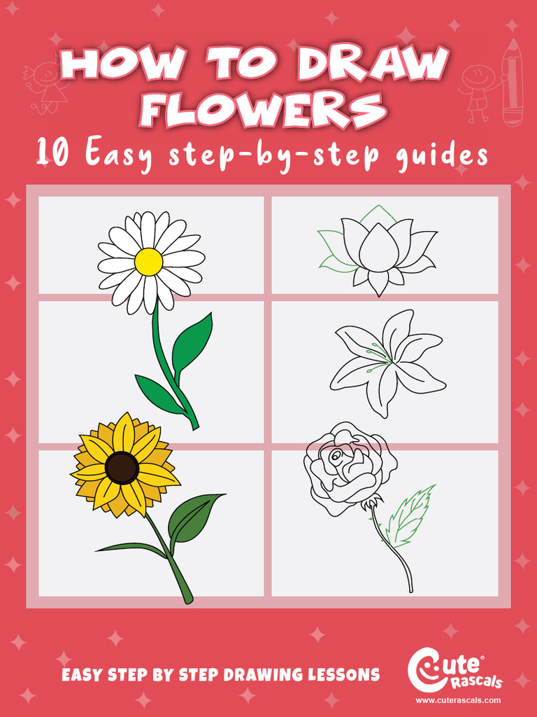 Flowers Drawing Guide | PDF