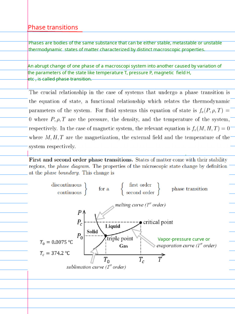 Critical Phenomena and Landau Theory of Phase Transitions PDF | PDF | Phase Transition | Phase ...