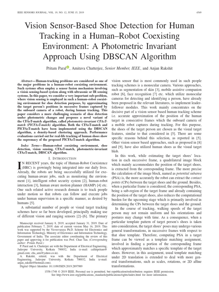 Vision Sensor-Based Shoe Detection For Human Tracking in A HumanRobot Coexisting Environment A ...