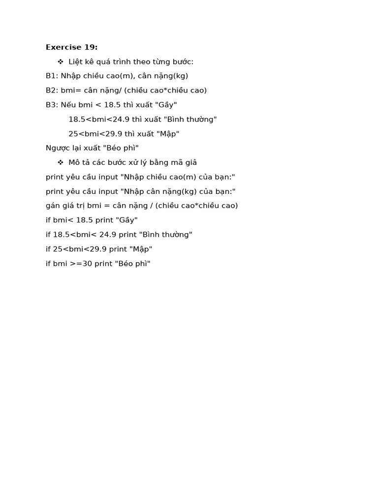 Exercise 19 | PDF