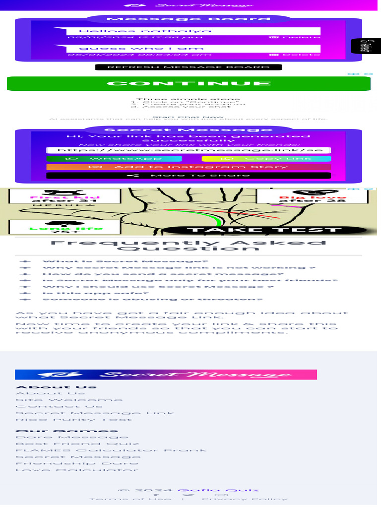 Secret Message 2024 Get Anonymous Message From Your Friends | PDF