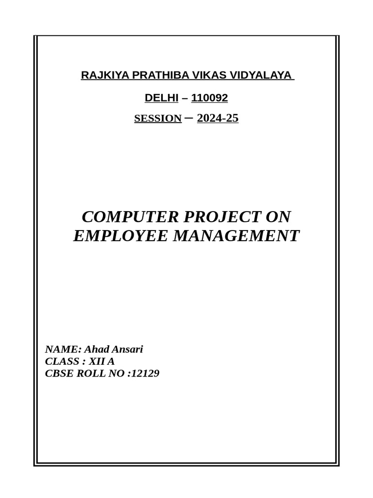CS Project File-1 | PDF