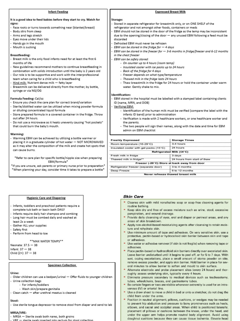 Infant Feeding and Care Guidelines | PDF | Breastfeeding | Breast Milk