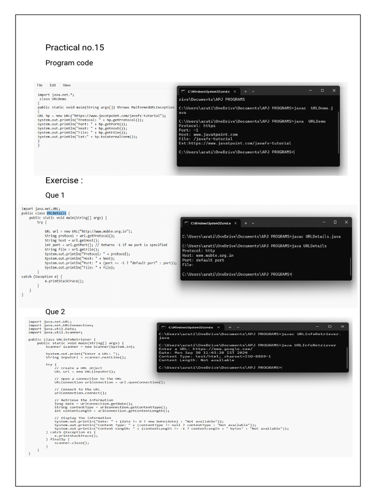 Practical No 15 | PDF