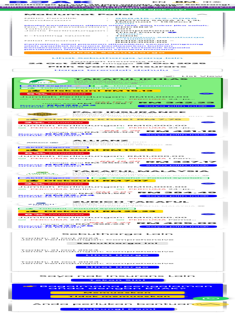 BJAK No. 1 Insurance Platform in Malaysia BJAK | PDF