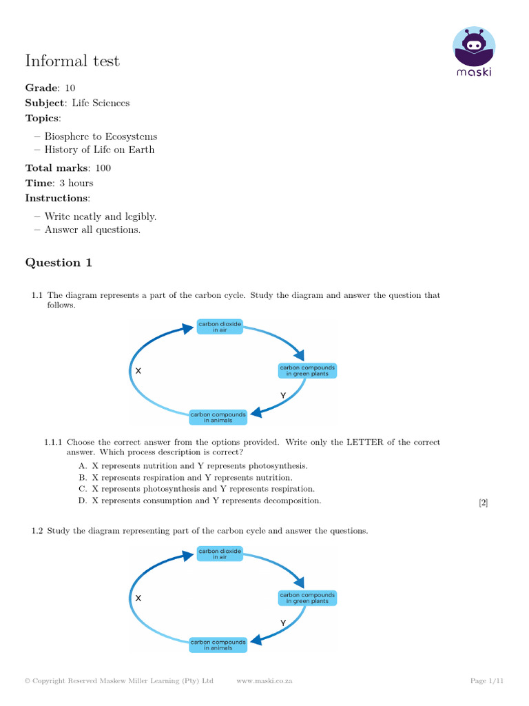 Informal_test_100_20240831150505 | PDF | Ecosystem | Physical Geography