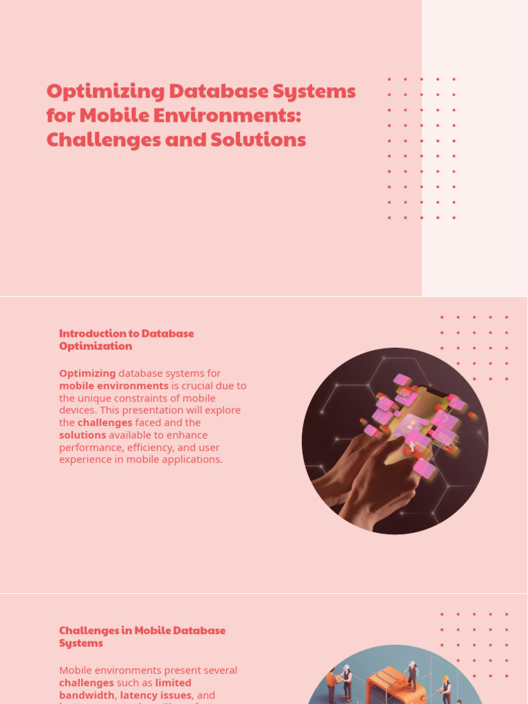 Slidesgo Optimizing Database Systems For Mobile Environments Challenges and Solutions ...
