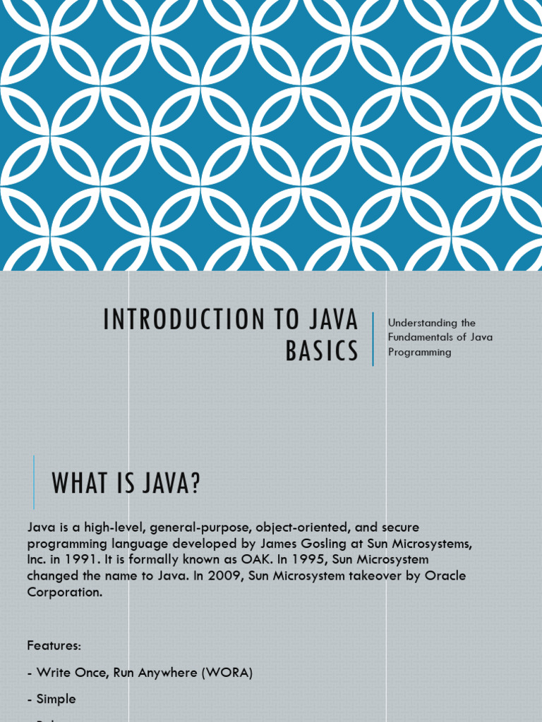 Java Basics Presentation (1) | PDF