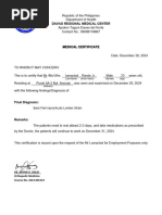 Medical Certificate Fit to Work Sample | PDF