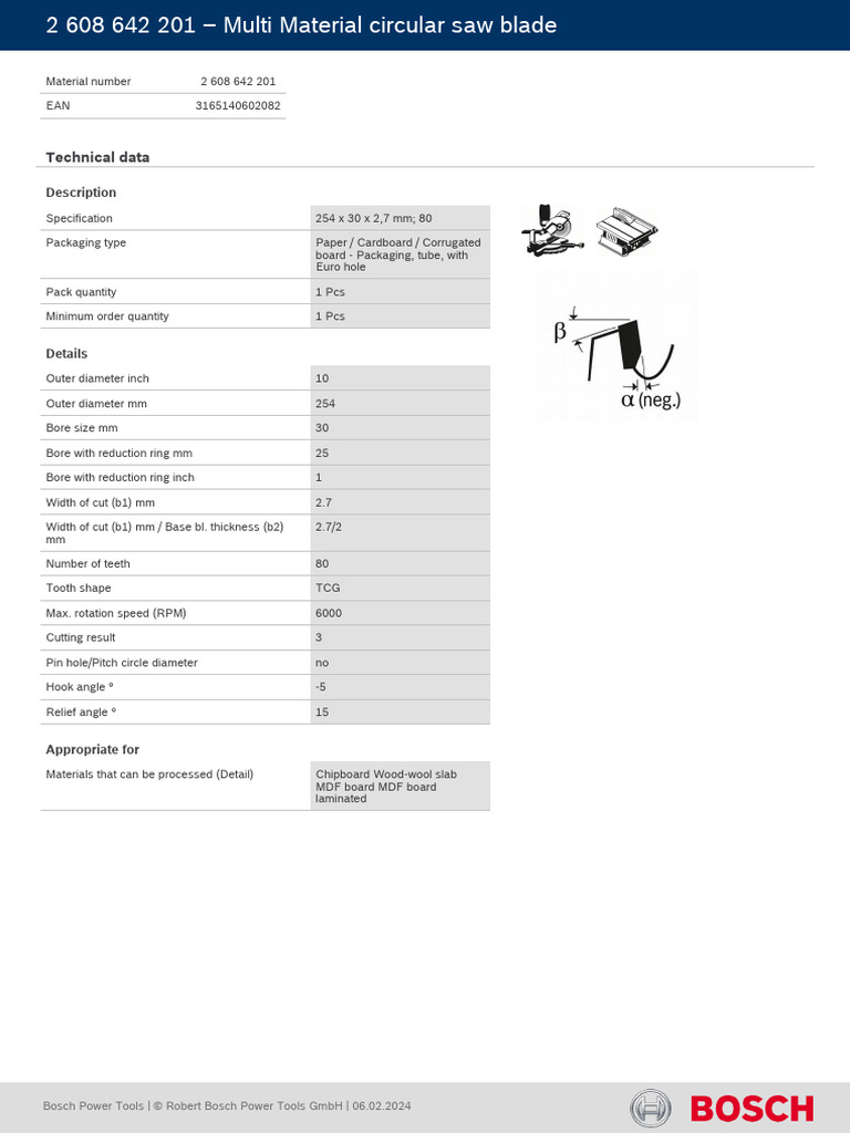 2.608.642.201 - Multi Material Circular Saw Blade | PDF