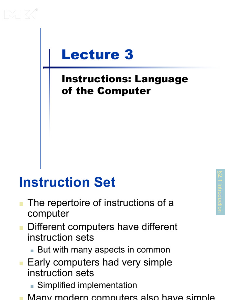 MIPS Instruction Set Overview | PDF | Integer (Computer Science ...