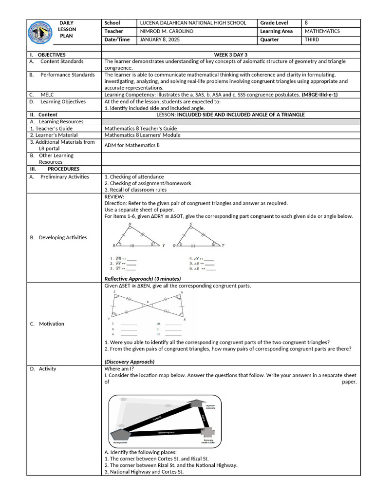 Understanding Included Angles and Sides | PDF | Behavior Modification ...