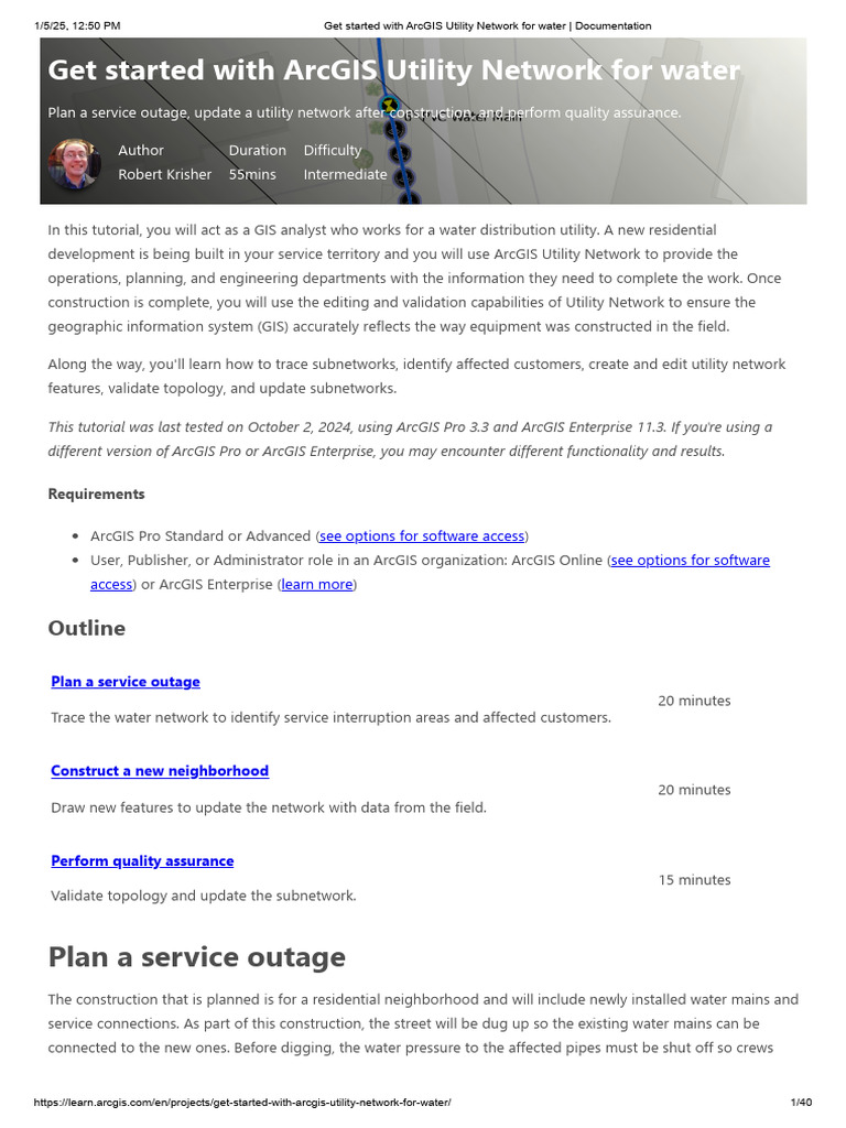 ArcGIS Utility Network for Water Management | PDF | Arc Gis | Esri