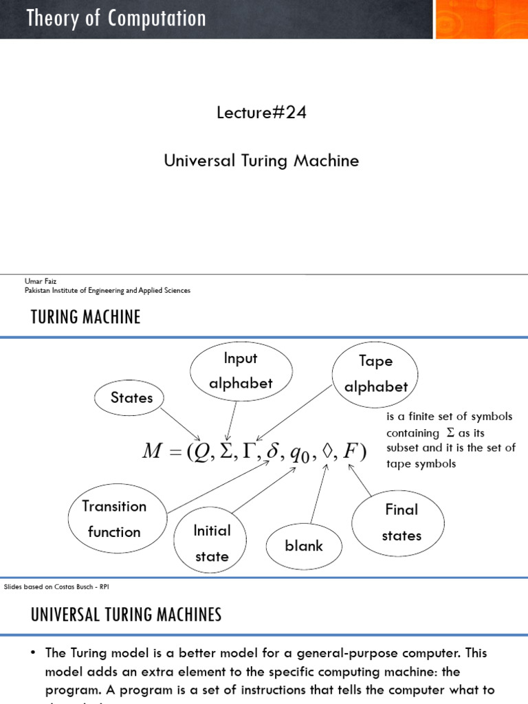 Lecture24 Universal Turing Machine Pdf Numbers Rational Number 7815