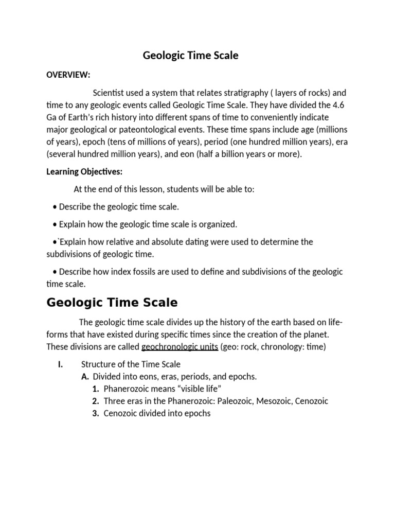 Lesson 6 - Geologic Time Scale | PDF | Geologic Time Scale | Dinosaurs