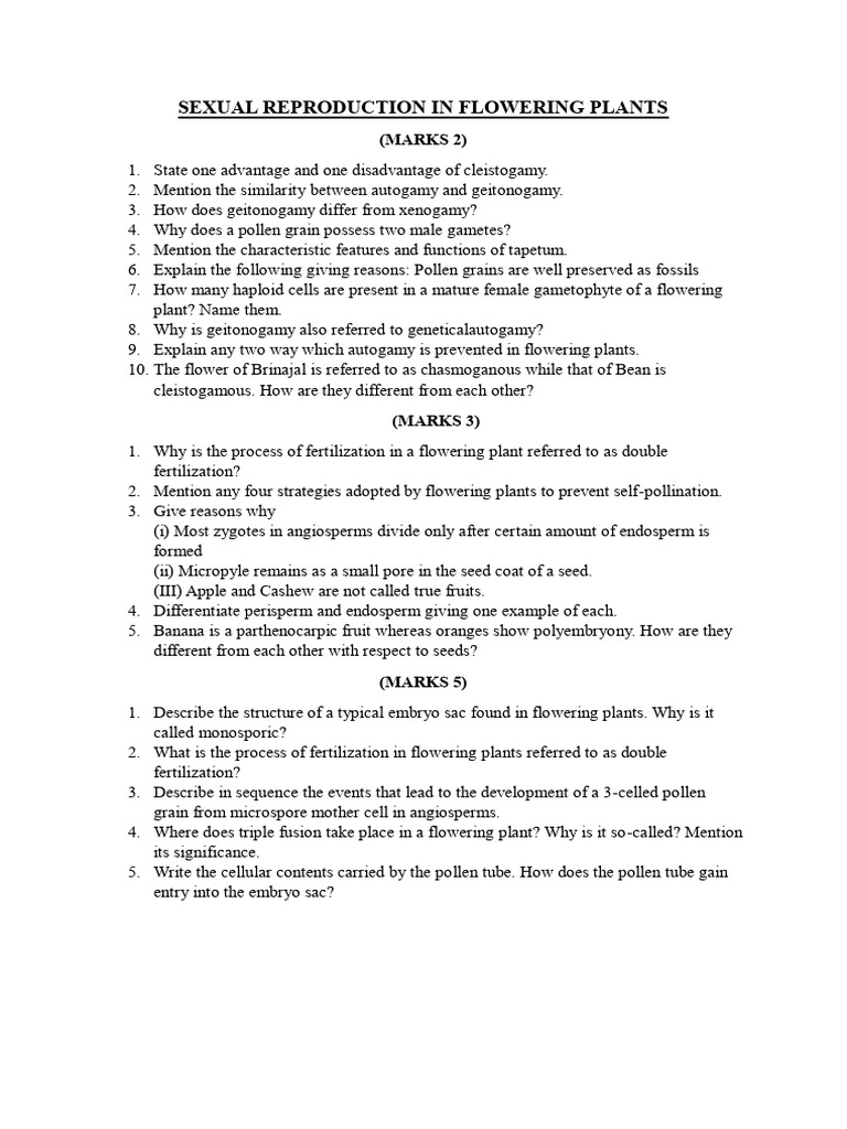 Sexual Reproduction in Flowering Plants | PDF