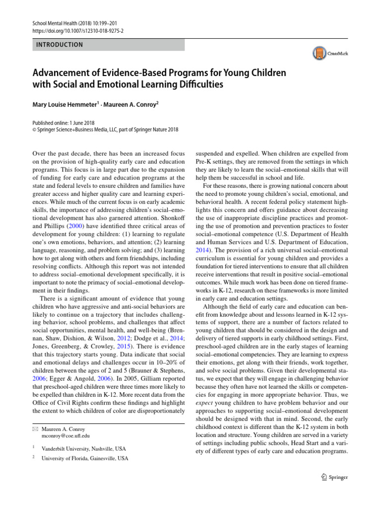 Advancement of Evidence Based Programs F | PDF | Mental Health | Psychology