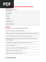 Contrôle SVT 3AC Semestre 2 | PDF | Nerf | Muscle squelettique