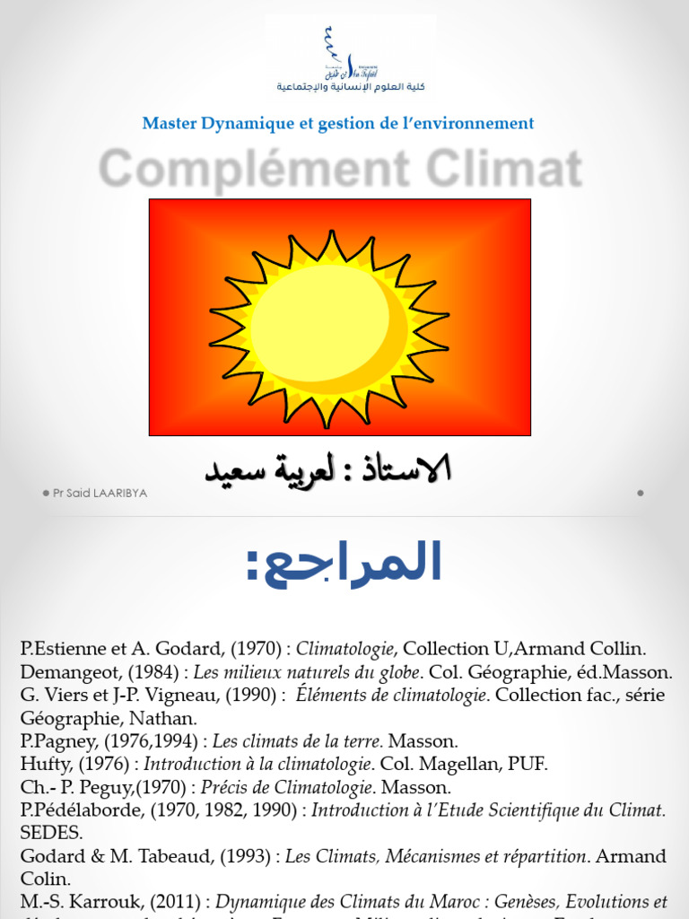 Complement Cours Climat-Master 2022 | PDF