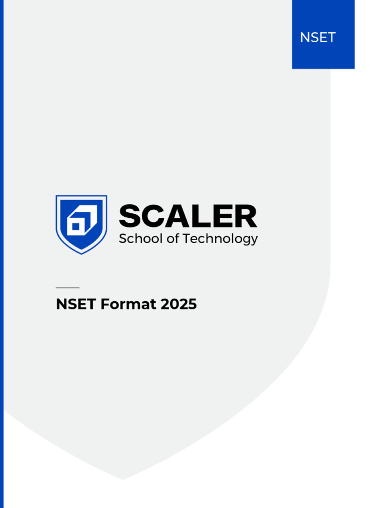 NSET Format 2025 | PDF