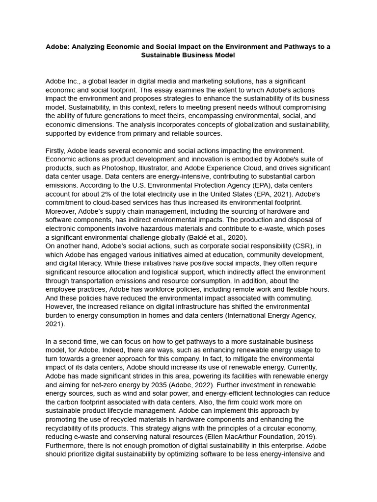 Final Task Globalization | PDF | Sustainability | Sustainable Business