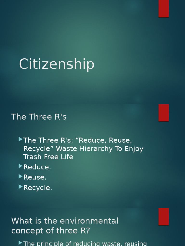 Week#10 Citzenship | PDF | Recycling | Waste