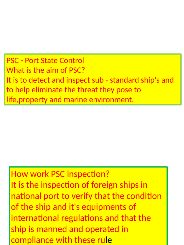 PSC DETENTION AND DETENTION | PDF | Shipping | Water Transport