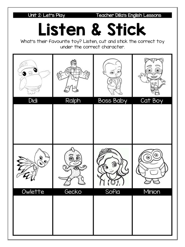 Toy Matching Activity for Kids | PDF