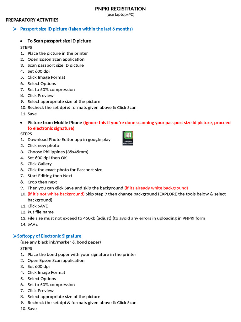 How To Do The Pnpki Registration | PDF | Image Scanner | Computing