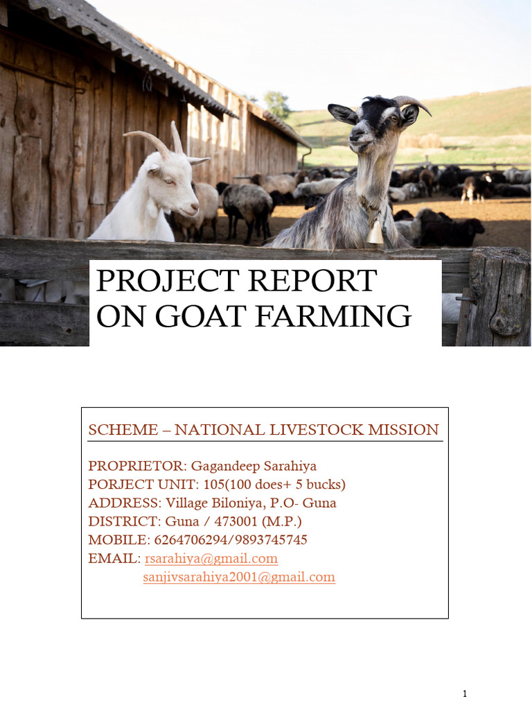 DPR Gagan Reviewed (Goat Farm) | PDF | Meat | Goat
