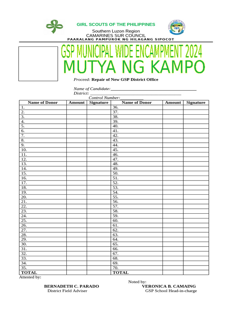 Signature Campaign | PDF | Girl Guiding And Girl Scouting