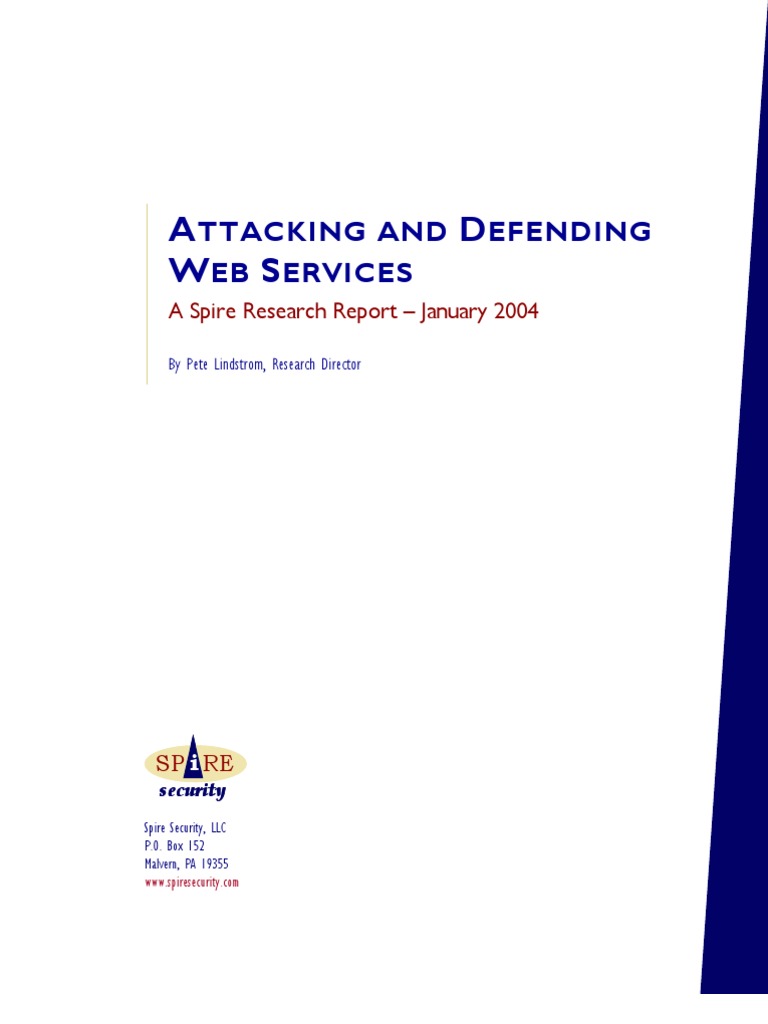 Attacking and Defending WS | PDF | Xml | Web Service