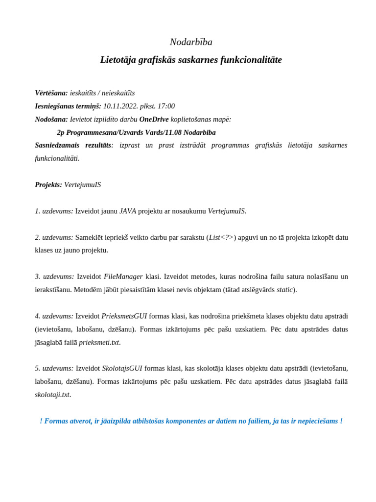 NOD - GUI Funkcionalitate - p1 | PDF