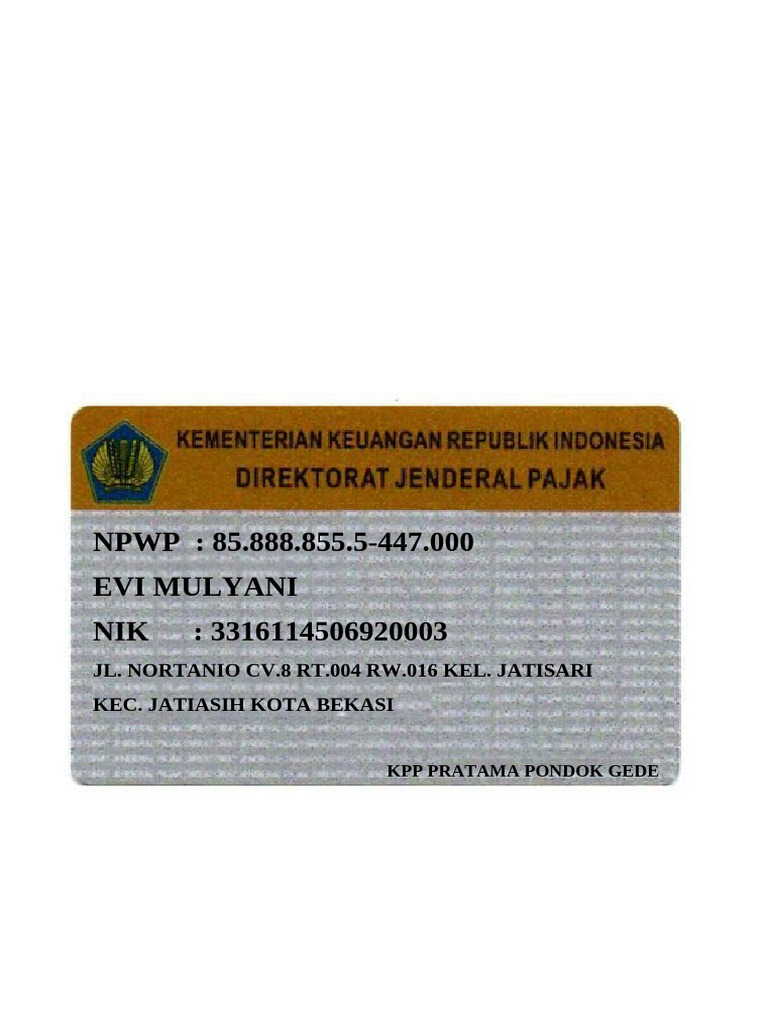 NPWP | PDF
