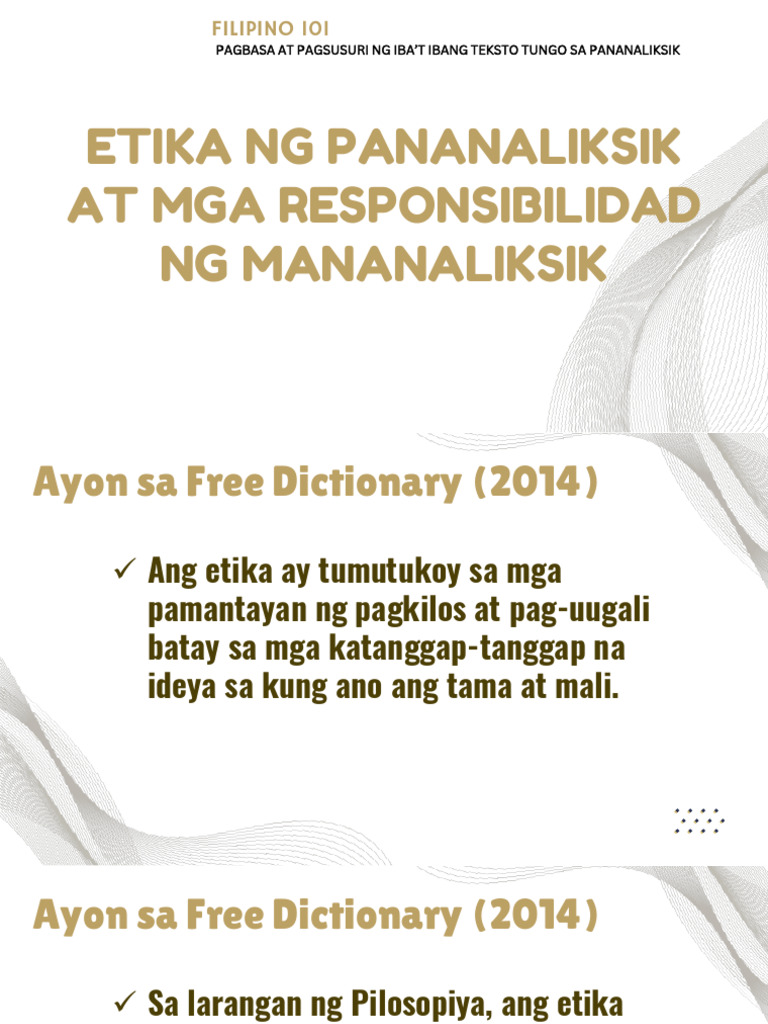Diskusyon - Etika NG Pananaliksik | PDF