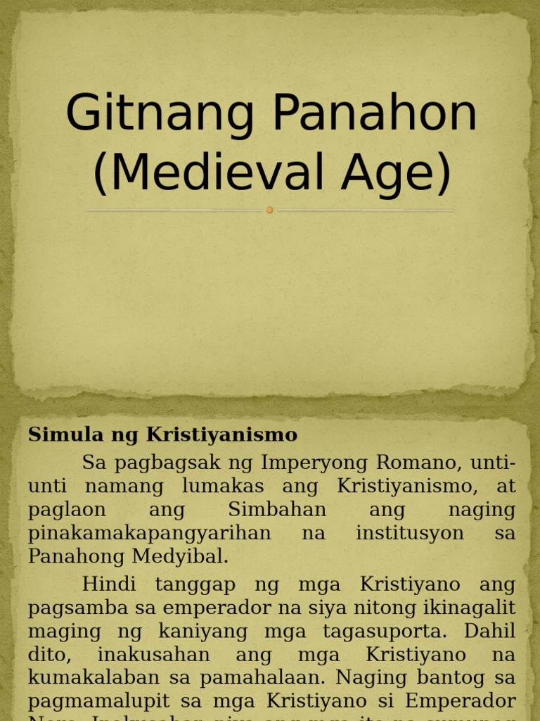 Gitnang-Panahon | PDF