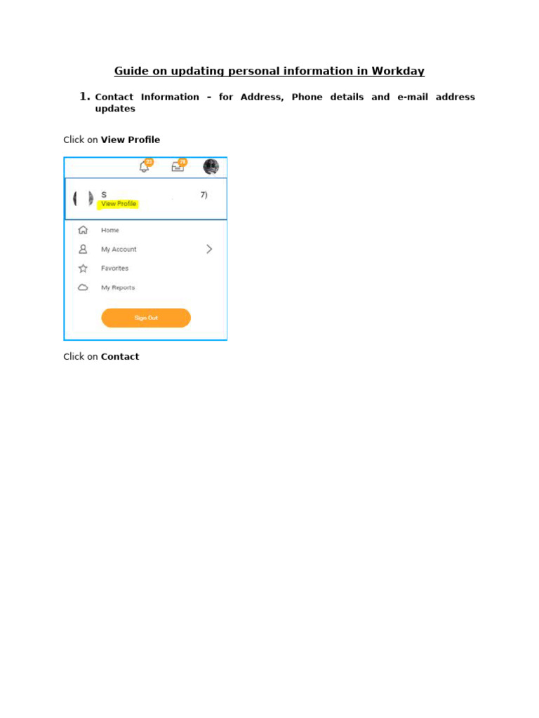 Guide on updating personal information in Workday | PDF | Academic Degree