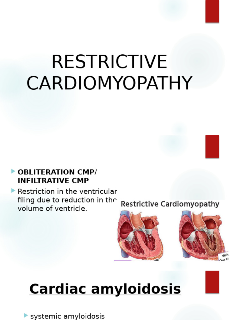 Restrictive Cardiomyopathy | PDF | Heart | Cardiac Muscle