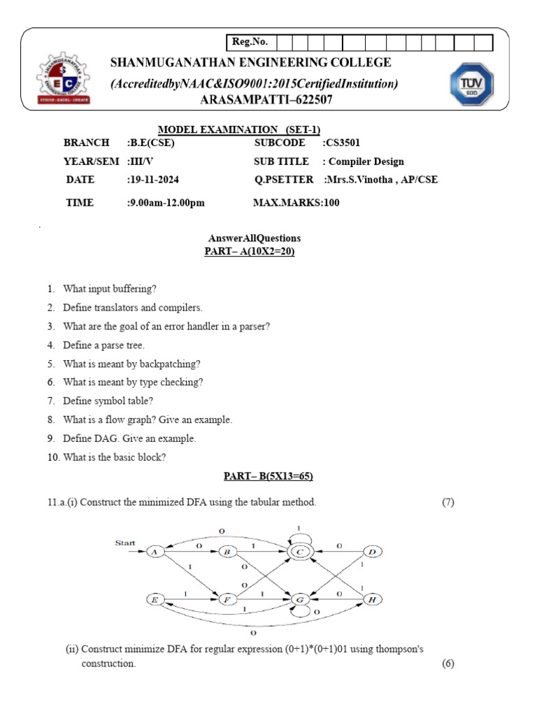 CD model CSE set 1 | PDF | Parsing | Software Engineering