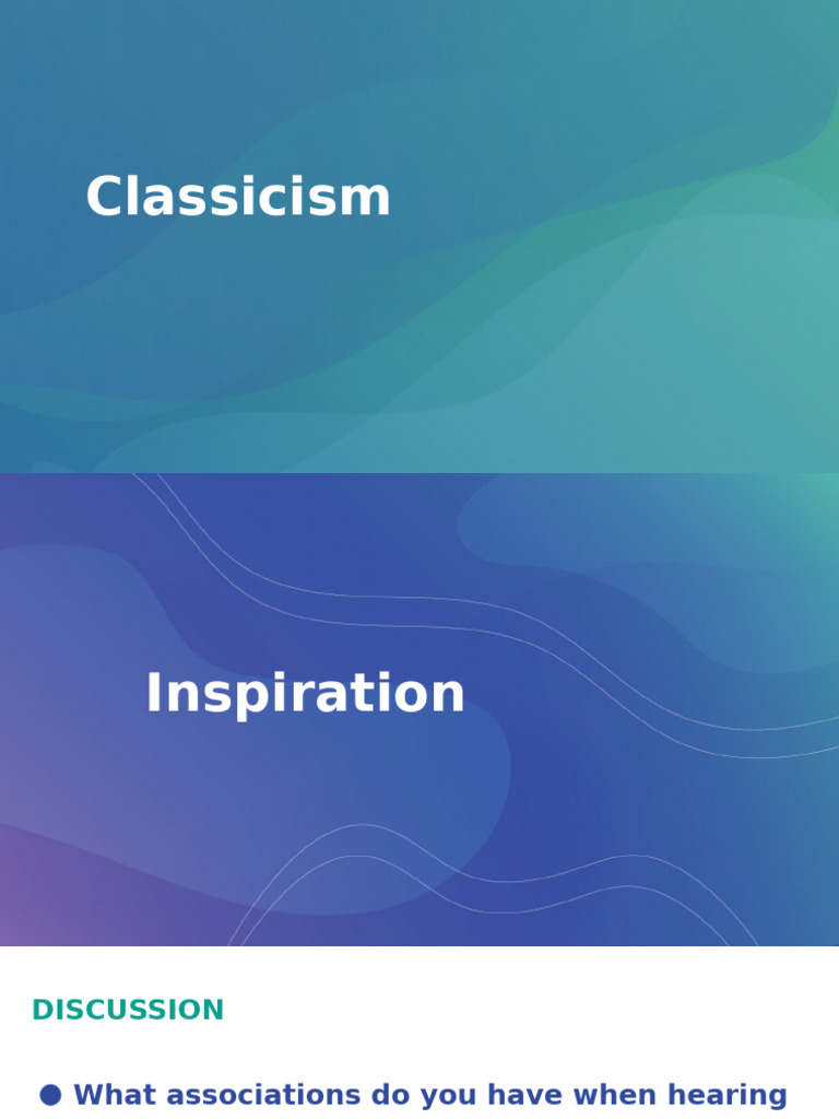 Classicism (Classroom) | PDF | Classical Period (Music) | Ludwig Van Beethoven