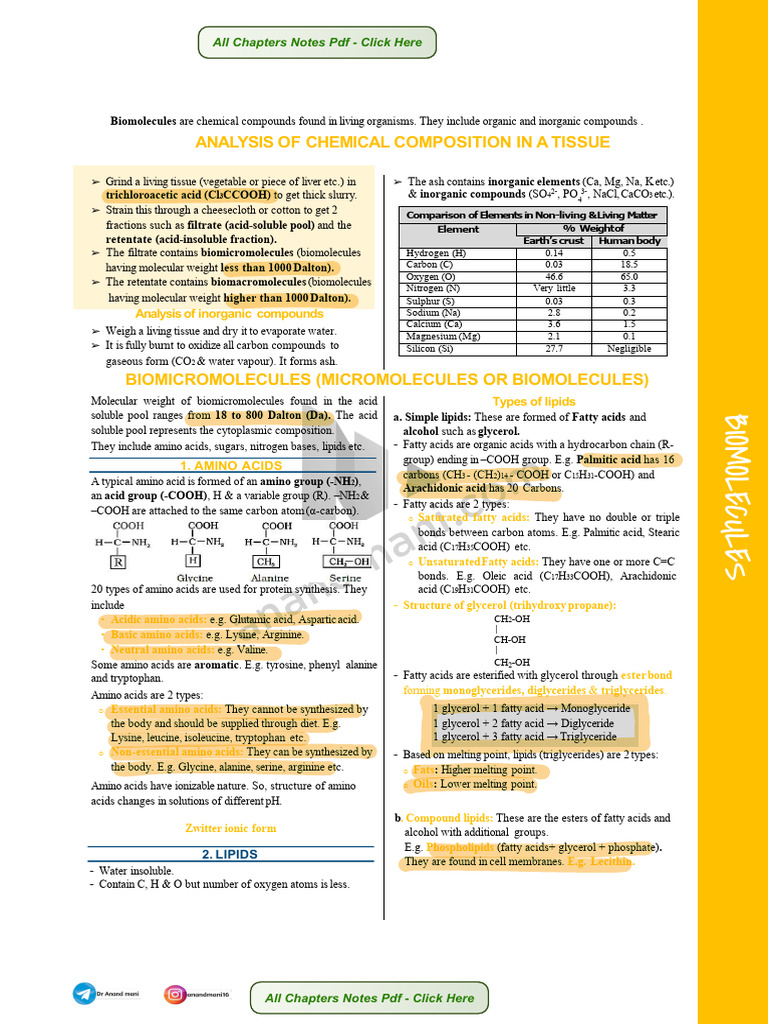 Biomolecules Copy | PDF | Enzyme | Cofactor (Biochemistry)