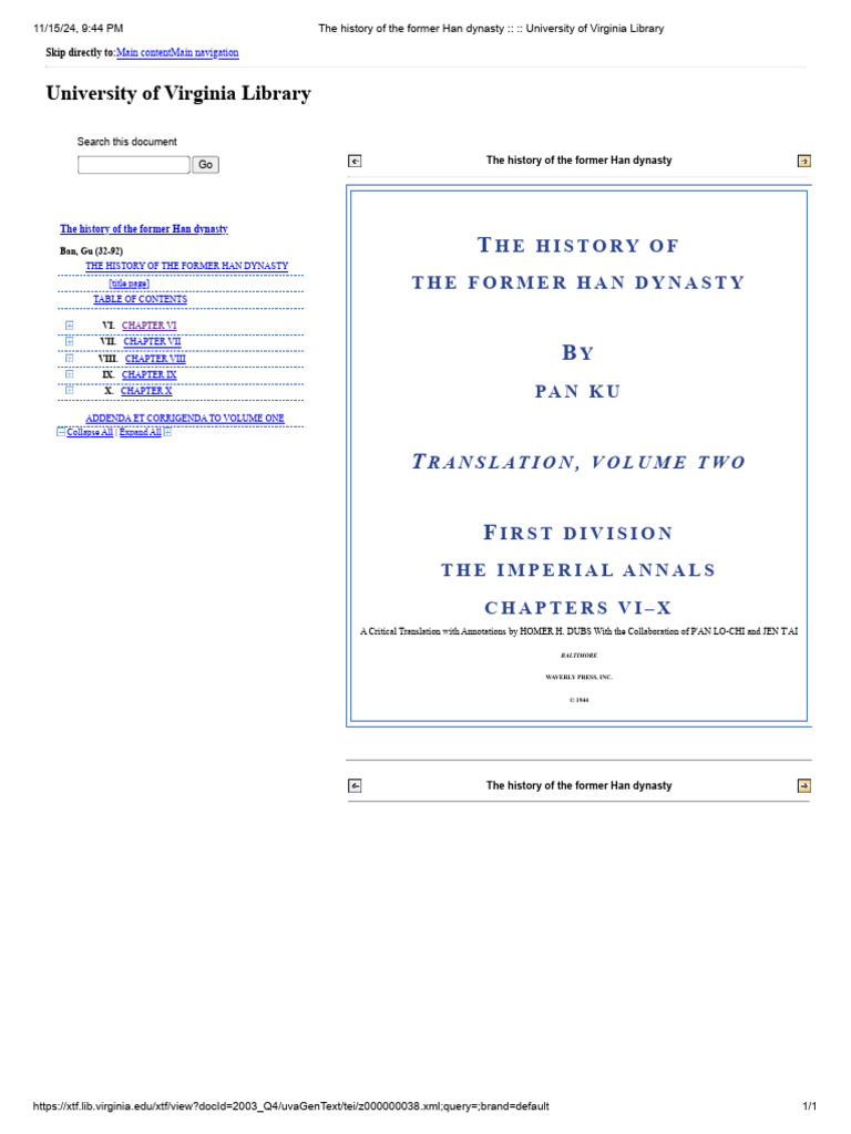 The History of The Former Han Dynasty | PDF