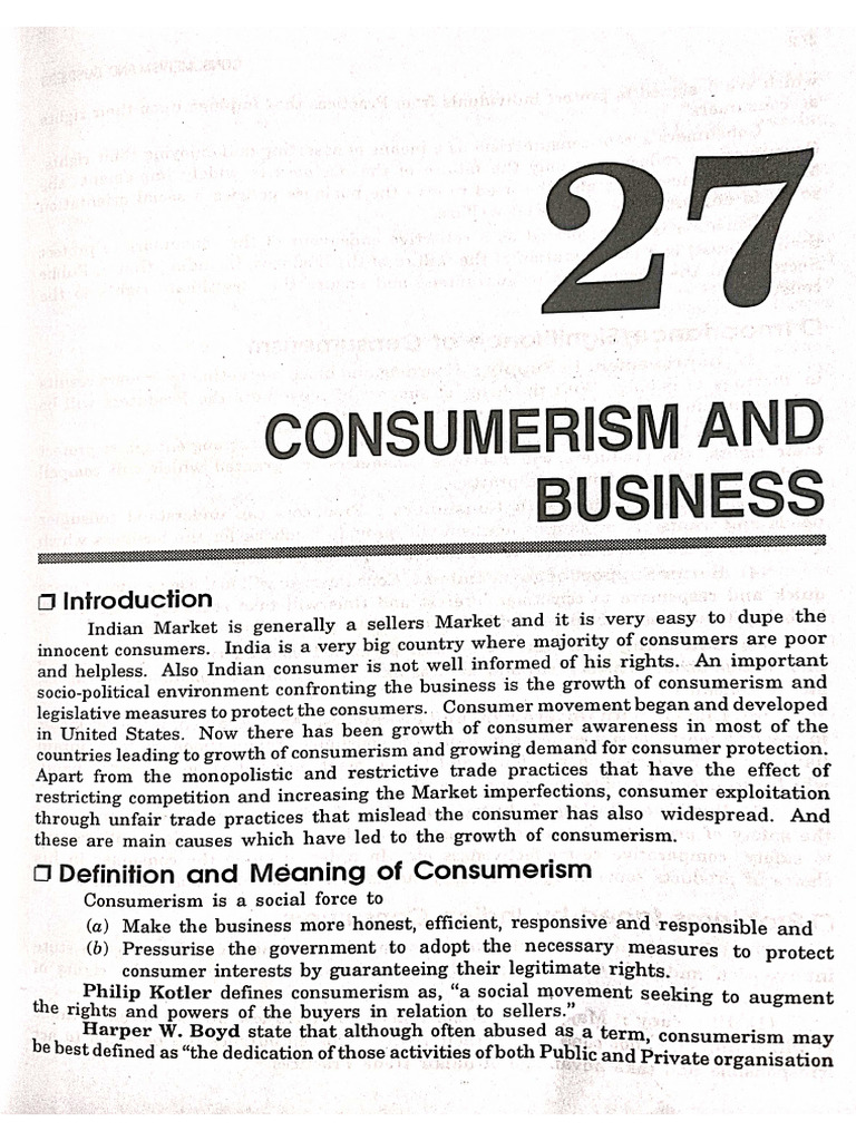Consumerism and Business | PDF