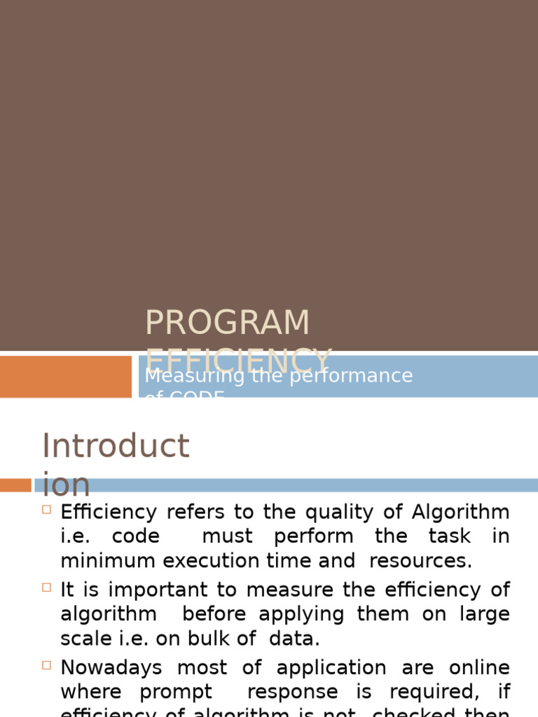 2020 Chapter 008. PROGRAM EFFICIENCY | PDF | Time Complexity ...